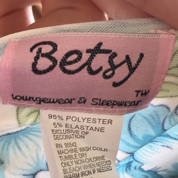 Betsy TW | Intimates & Sleepwear | Brand New Betsy Tw White Blue Night ...